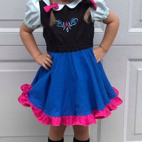 Hand Crafted | Dresses | Anna Frozen Dress Custom Made Embroidered ...